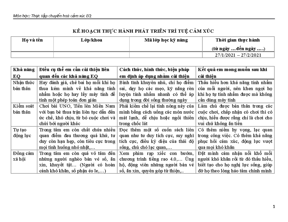 EQ Bai48h - dndk jhbhuws bhsbx hssujsb c - Môn h ọc: Th ực t ập chuy ển ...