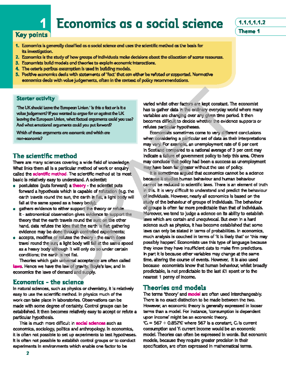 1 Economics as a social science - Economía Y Ecología - Studocu