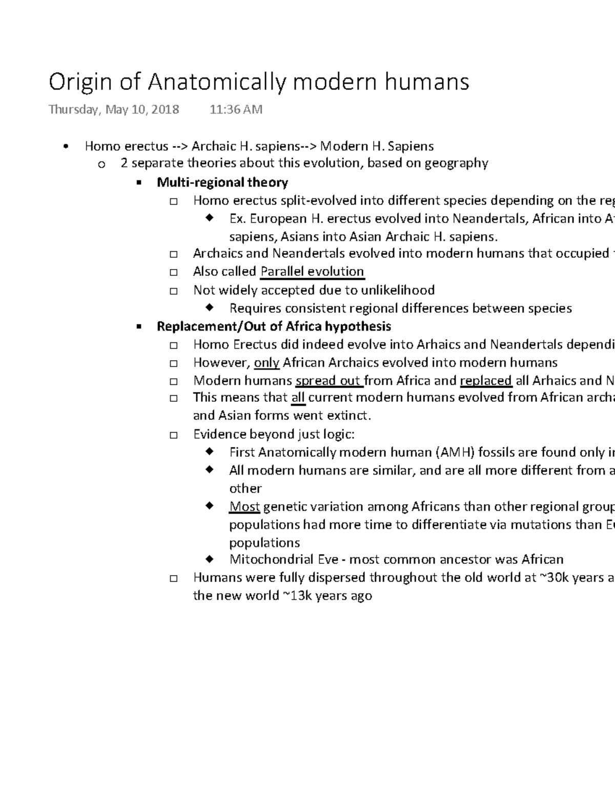 Origin of Anatomically modern humans - Warning: TT: undefined function ...