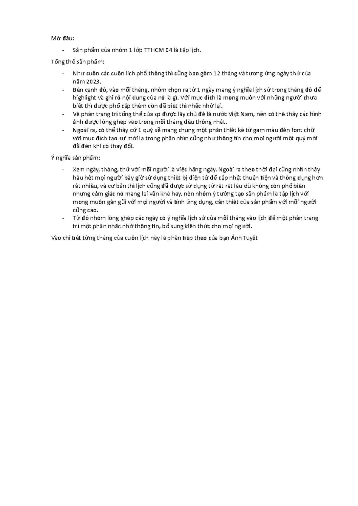 Sản phẩm lịch thi giữa kì Môn tư tưởng HCM - M ởđầầu: S n ph m c a nhóm 1 l p TTHCM 04 là t p l ...