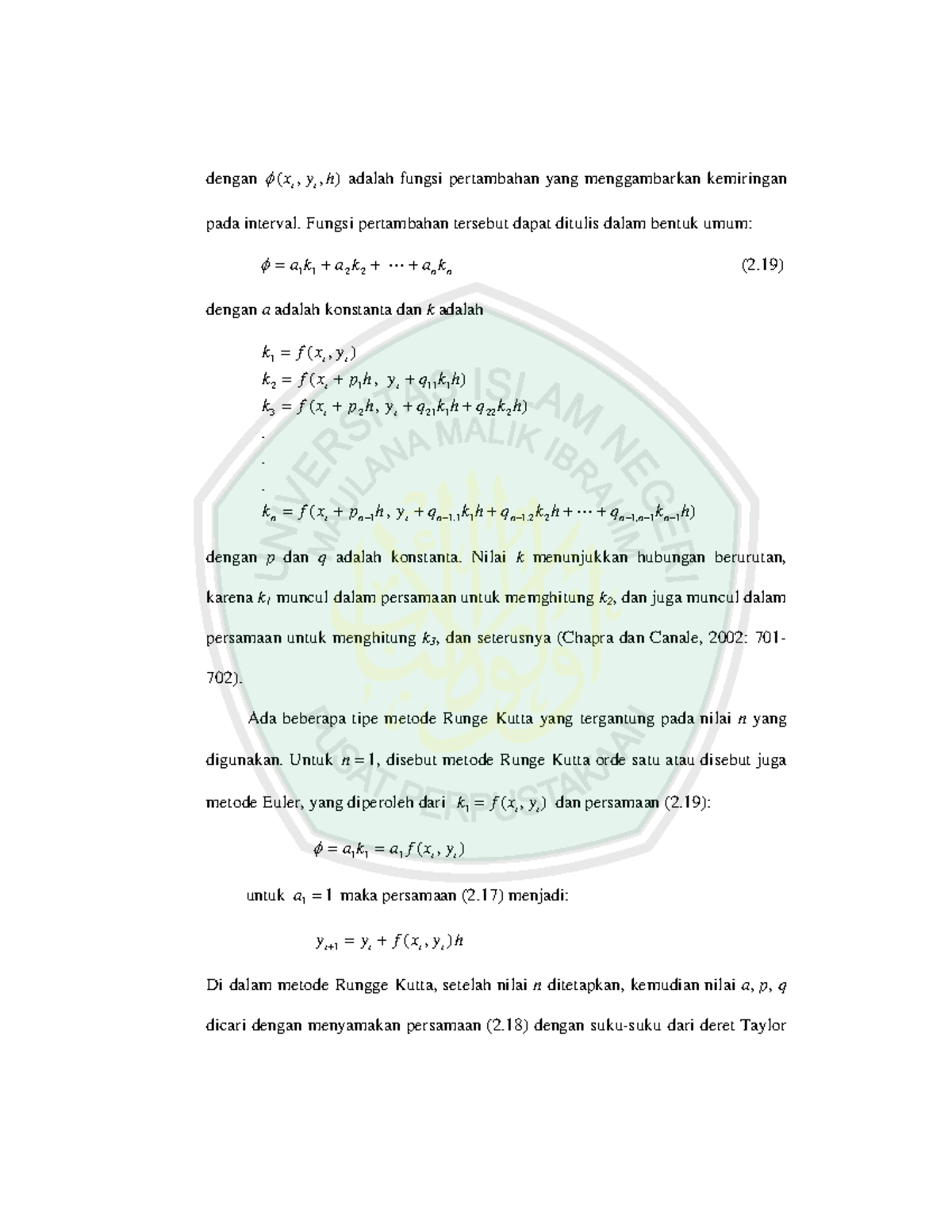 Penyelesaian Numerik Sistem Persamaan Diferensial Lotka Volterra dengan ...