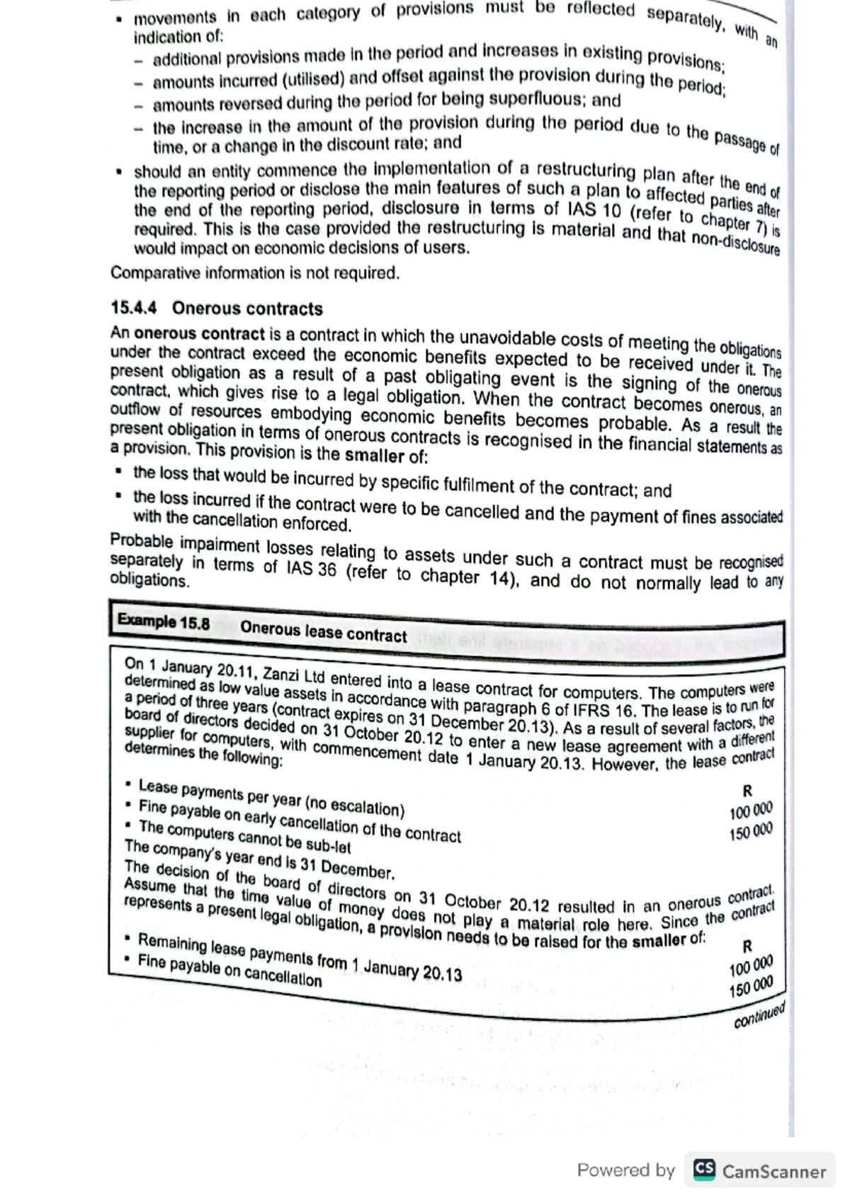 Onerous Contracts - Study notes - TAX 4862 - Studocu