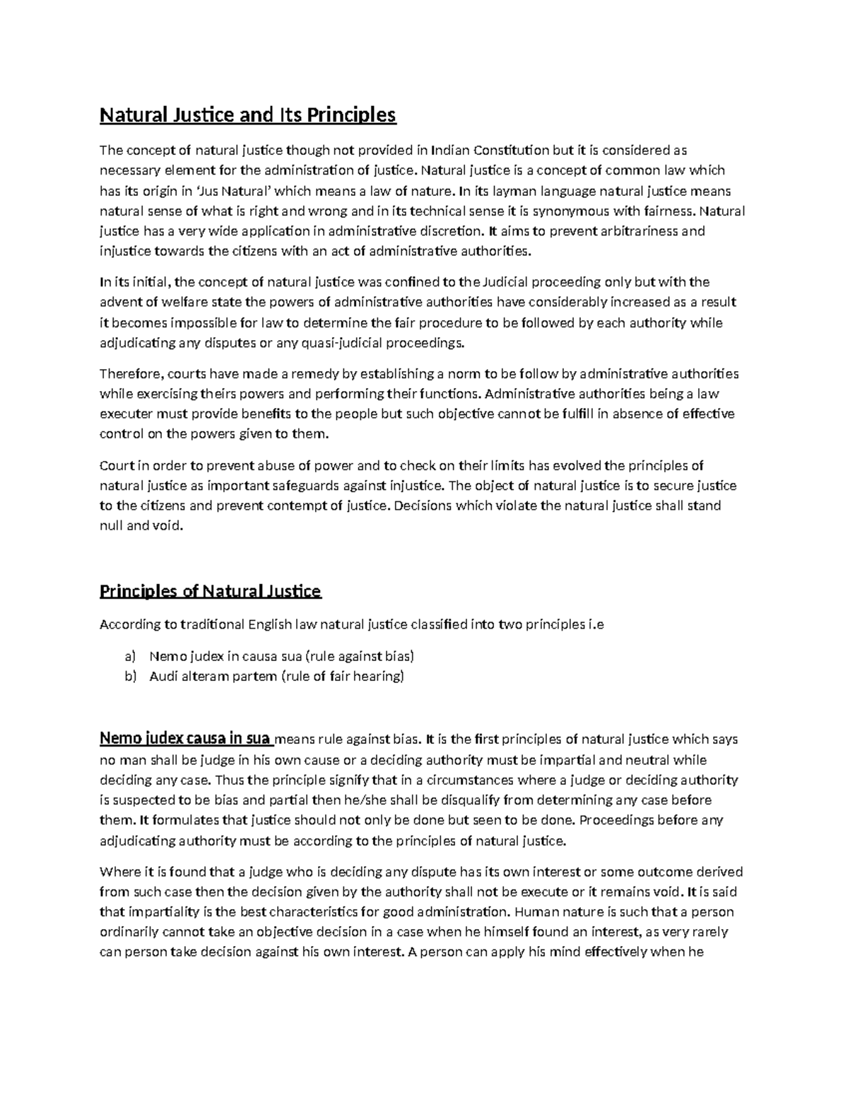 Natural Justice - Go through this - Natural Justice and Its Principles ...