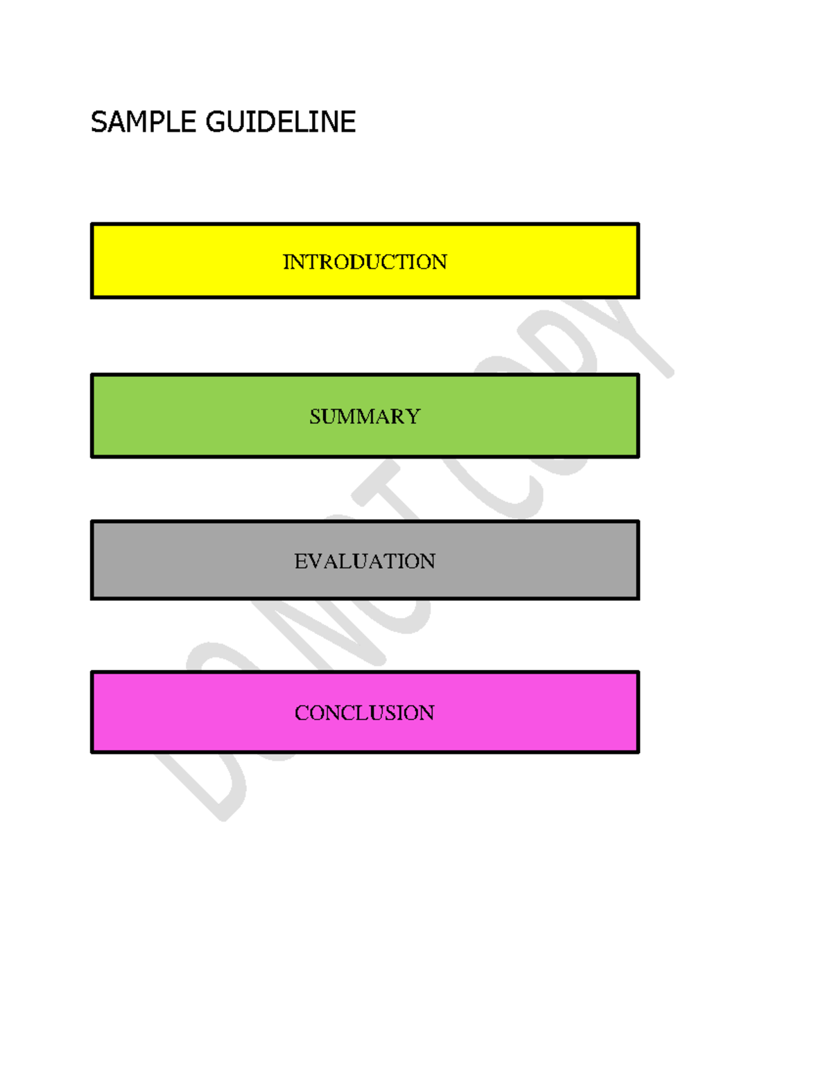 Sample Written Assessment - SAMPLE GUIDELINE INTRODUCTION SUMMARY ...