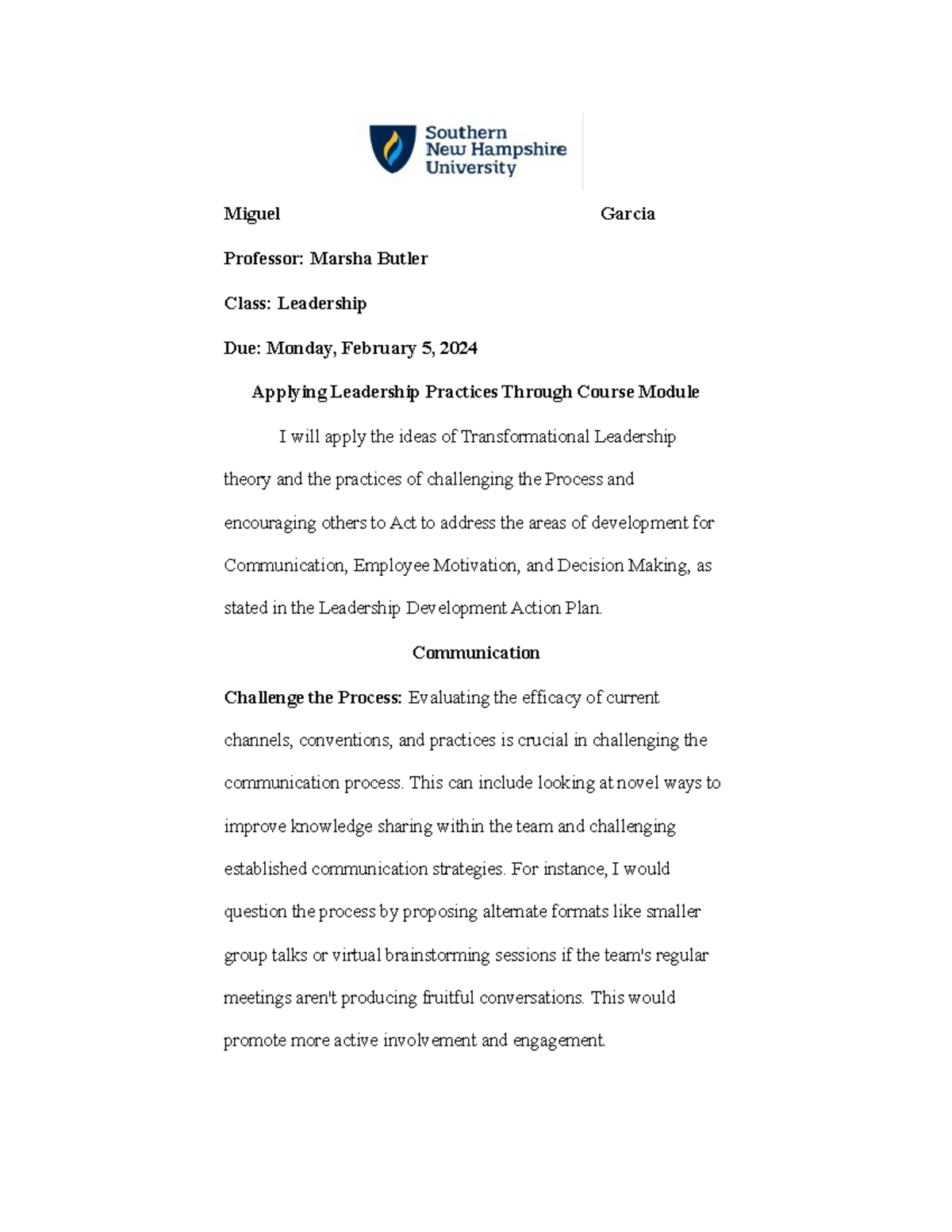 OL 328 Milestone Tow Guidelines - Miguel Garcia Professor: Marsha ...