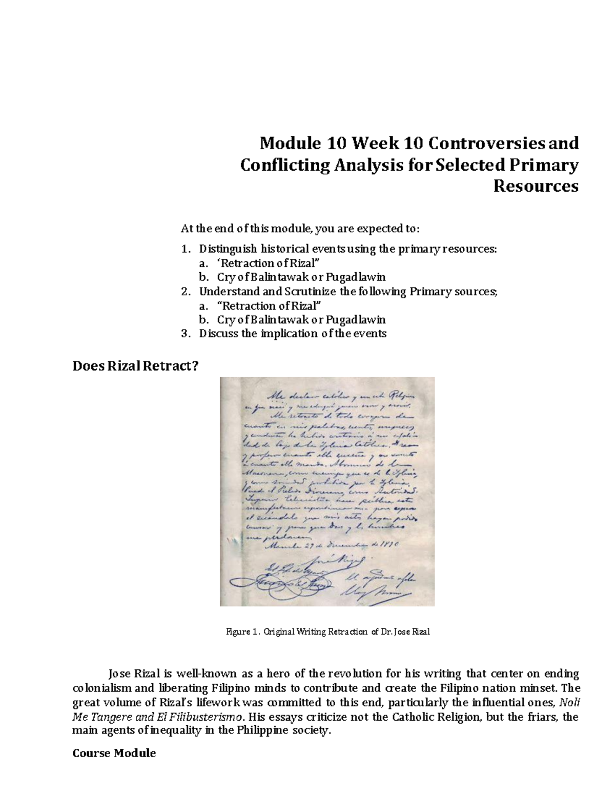 Module 10 - Week 10 study guide - Course Module Module 10 Week 10 ...