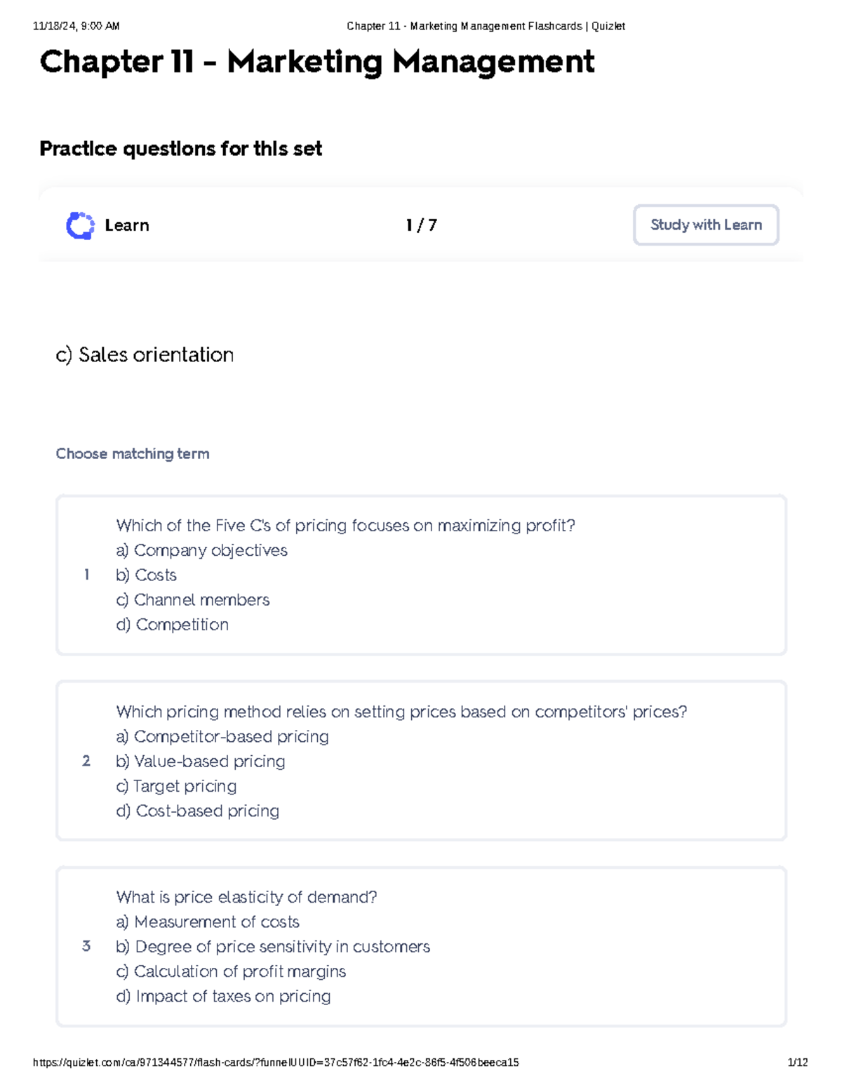 Chapter 11 - Marketing Management Flashcards Quizlet - Chapter 11 ...