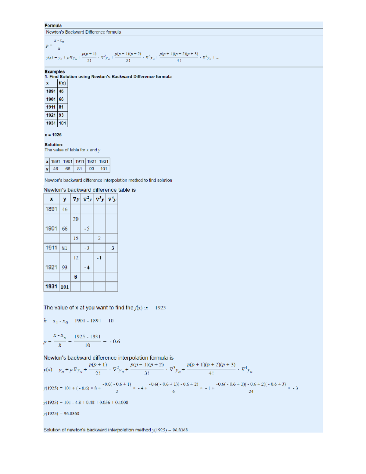 Newton Back Fwd - Numerical Computing - Studocu