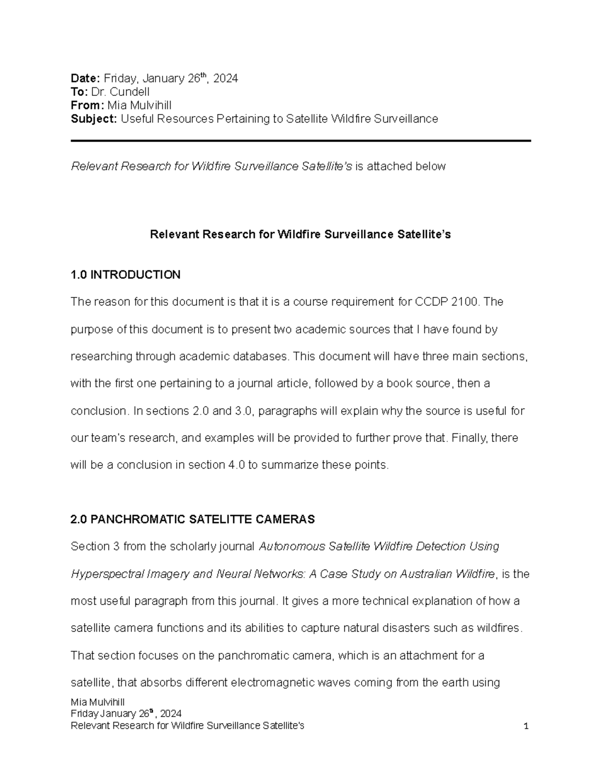 Library Research Assignment - Date: Friday, January 26th, 2024 To: Dr ...