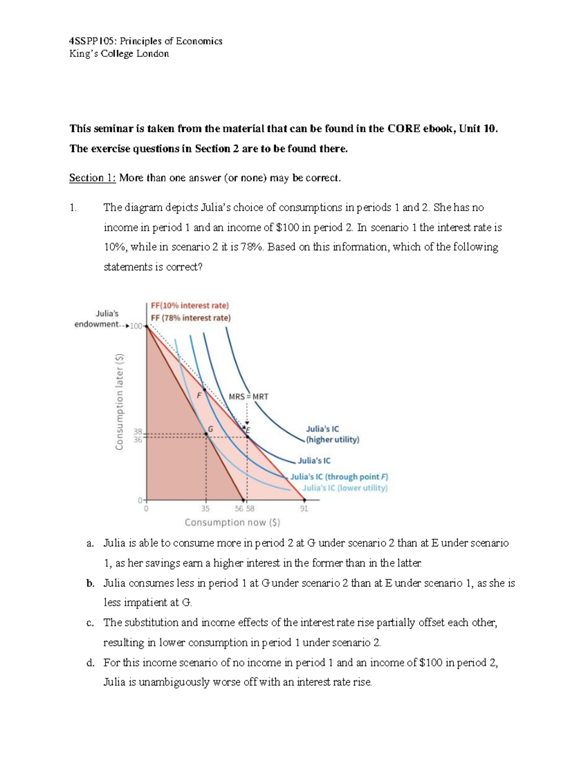 Seminar 10b - 4SSPP105: Principles of Economics Semester 1, 2019 ...