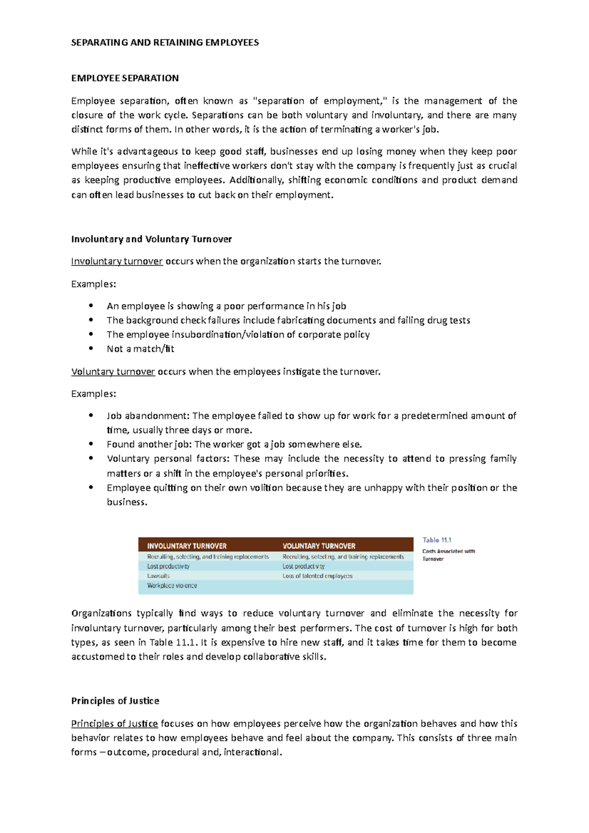 Separating AND Retaining Employees - EMPLOYEE SEPARATION Employee ...