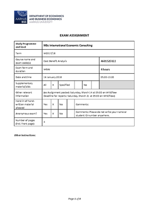 CBA Lecture Notes - Lecture 1. Social Costs and benefits Definition ...
