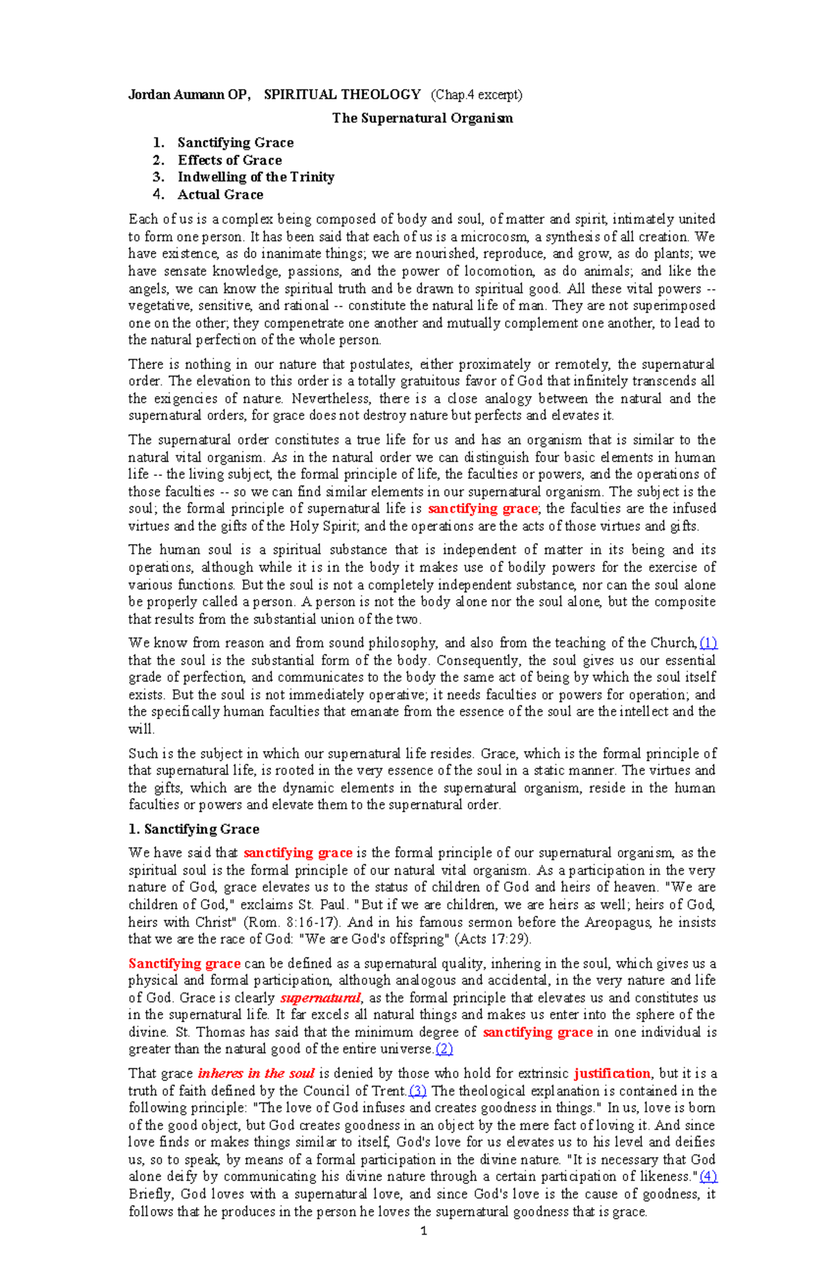 Aumann Spiritual Theology Chp4 - Jordan Aumann OP, SPIRITUAL THEOLOGY ...