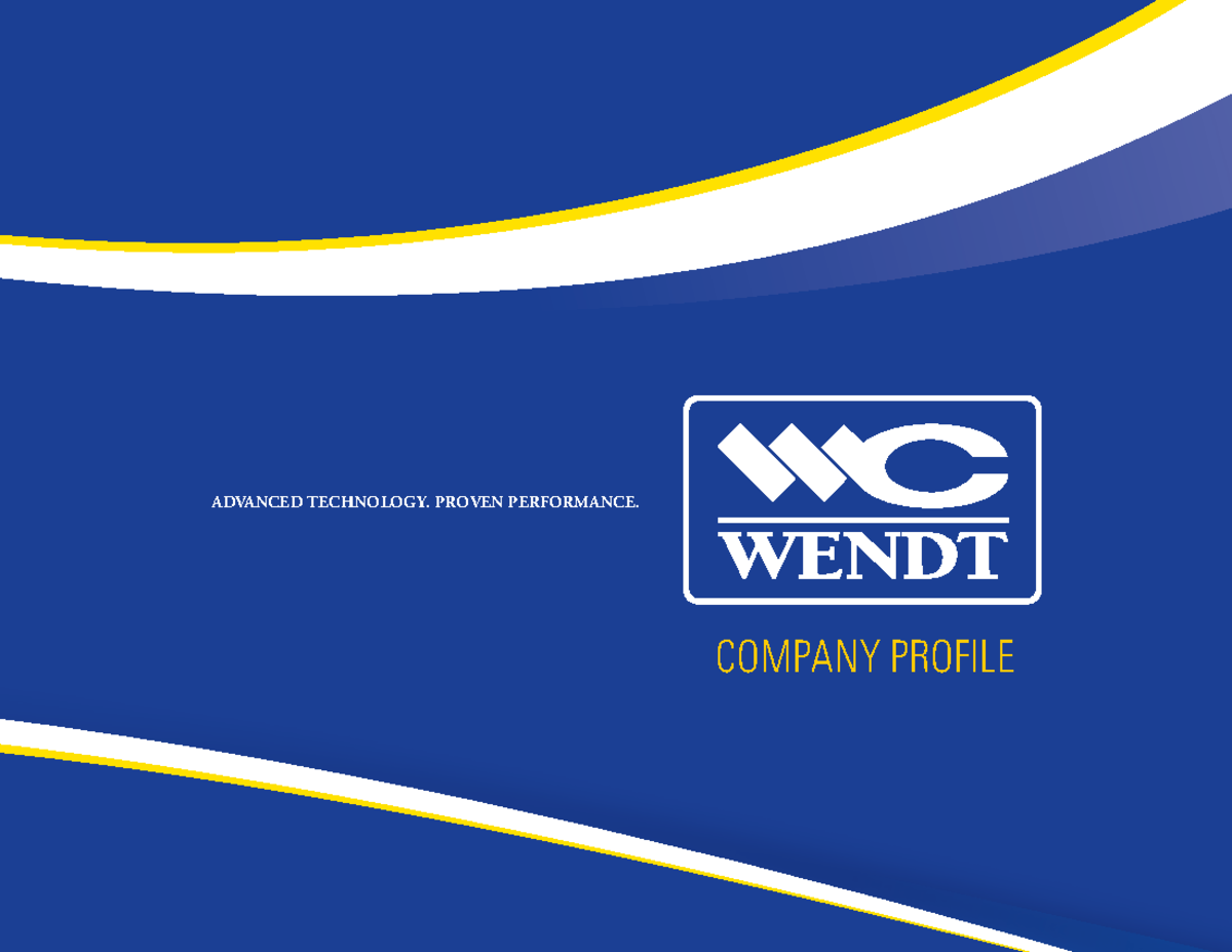 2015 Company Profile Brochure - ADVANCED TECHNOLOGY. PROVEN PERFORMANCE ...
