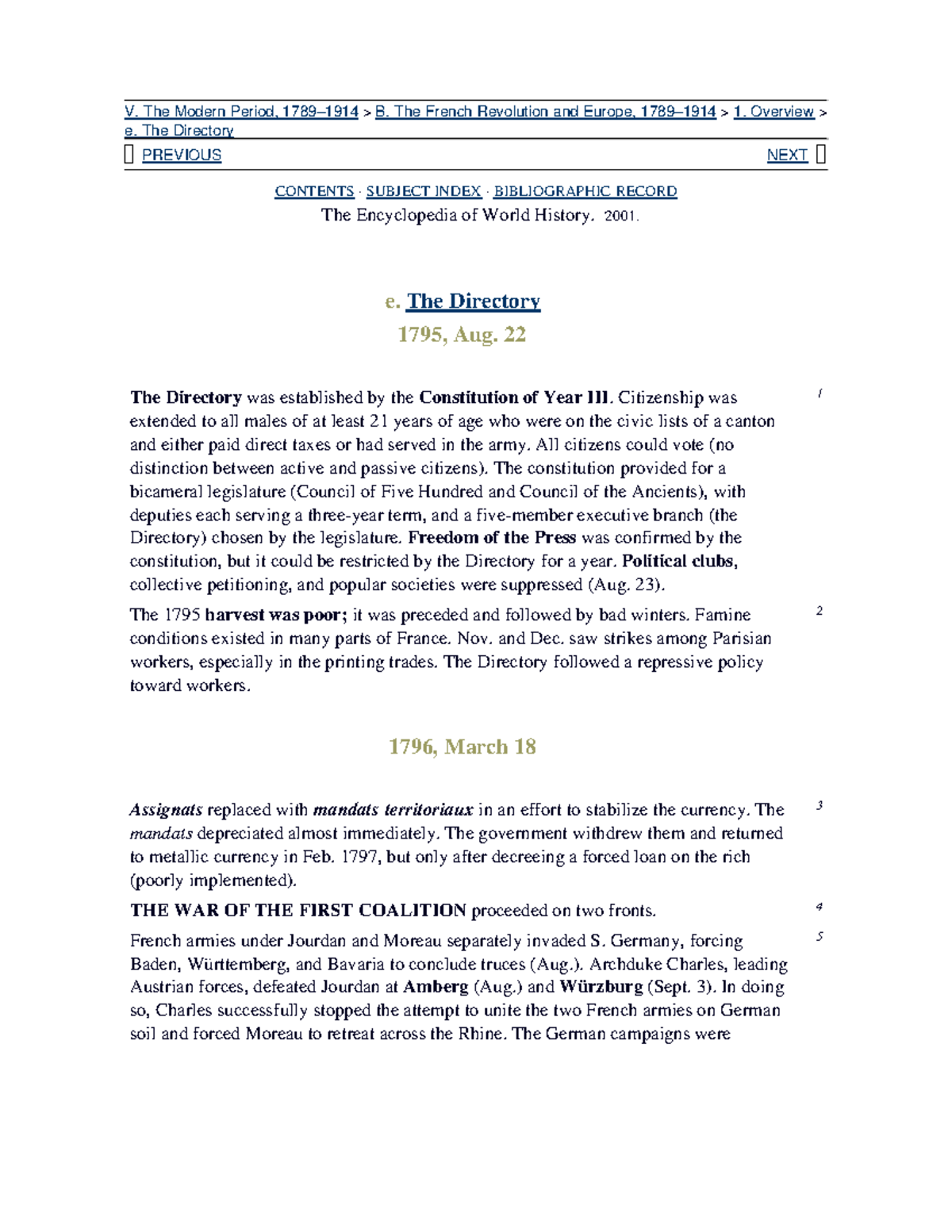 The Encyclopedia of World History The Encyclopedia of World History ...