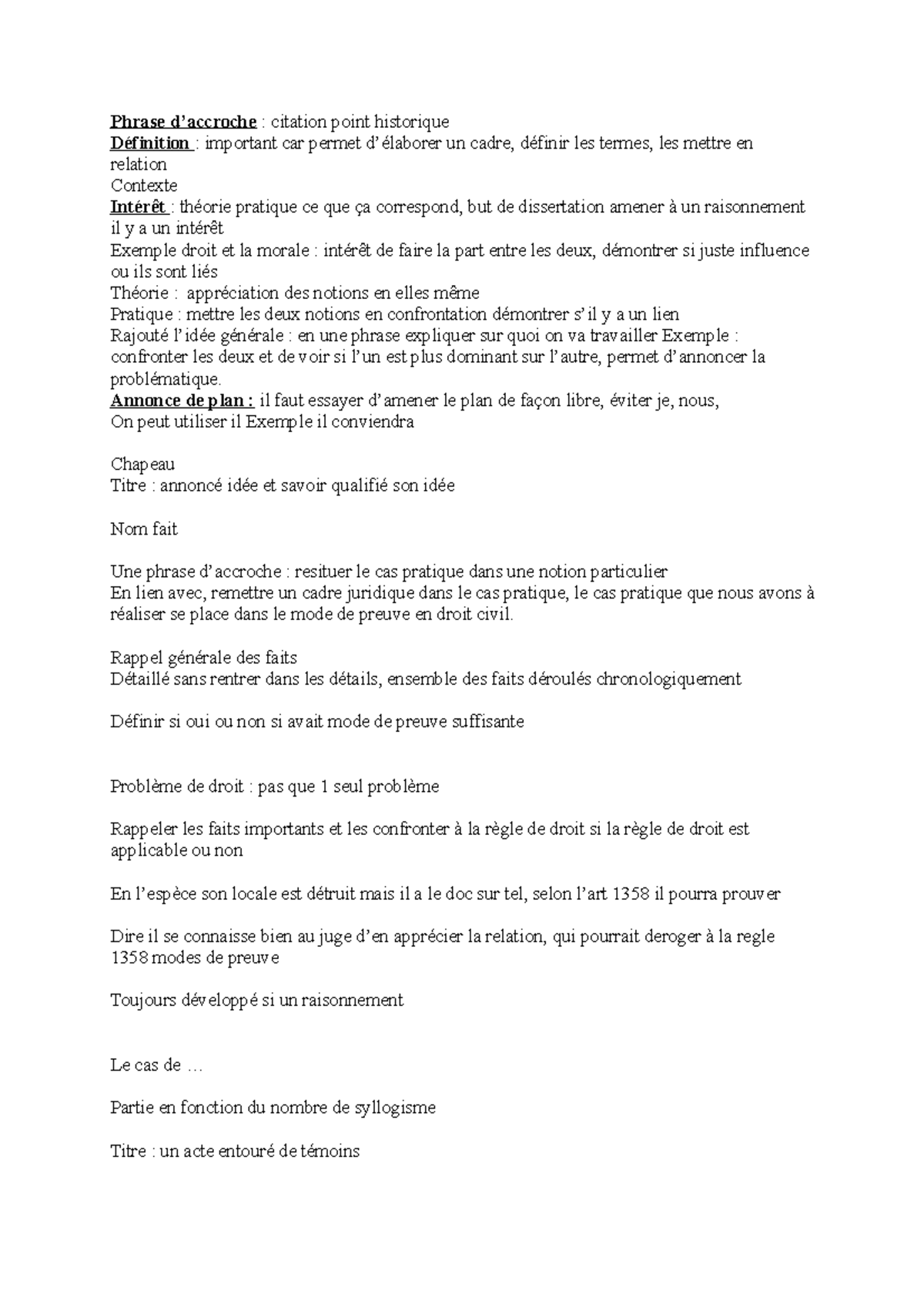 Methodologie - notes - Phrase d’accroche : citation point historique ...