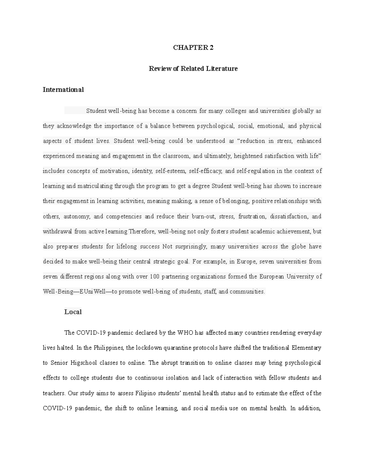 Chapter 2 PR RRL - Hope helps - CHAPTER 2 Review of Related Literature ...