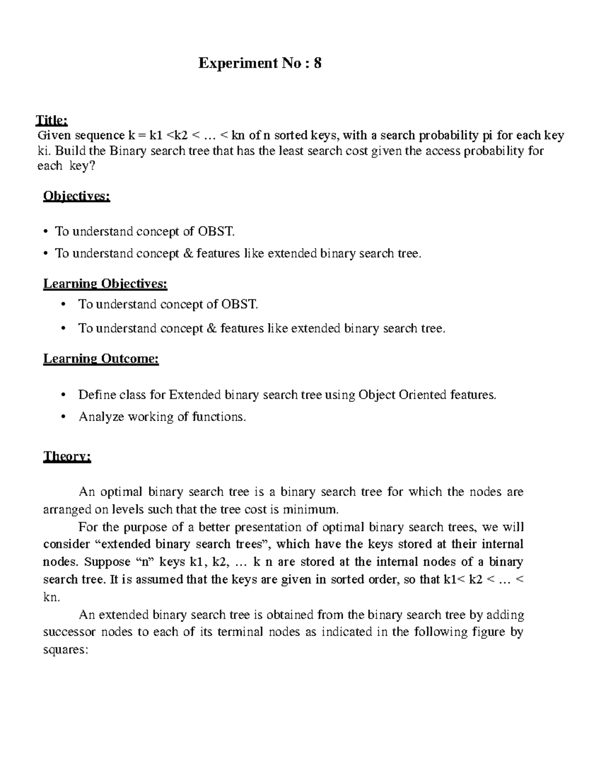 Practical No-8 - Experiment No : 8 Title: Given sequence k = k1