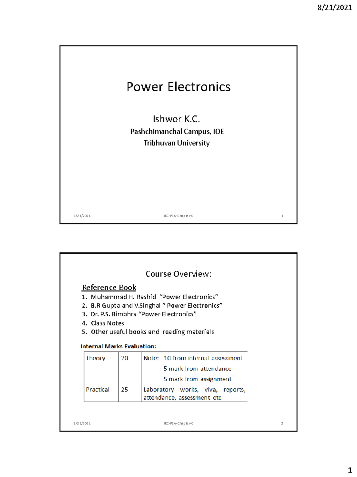 Characteristics and specifications of power electronics devices - Power ...