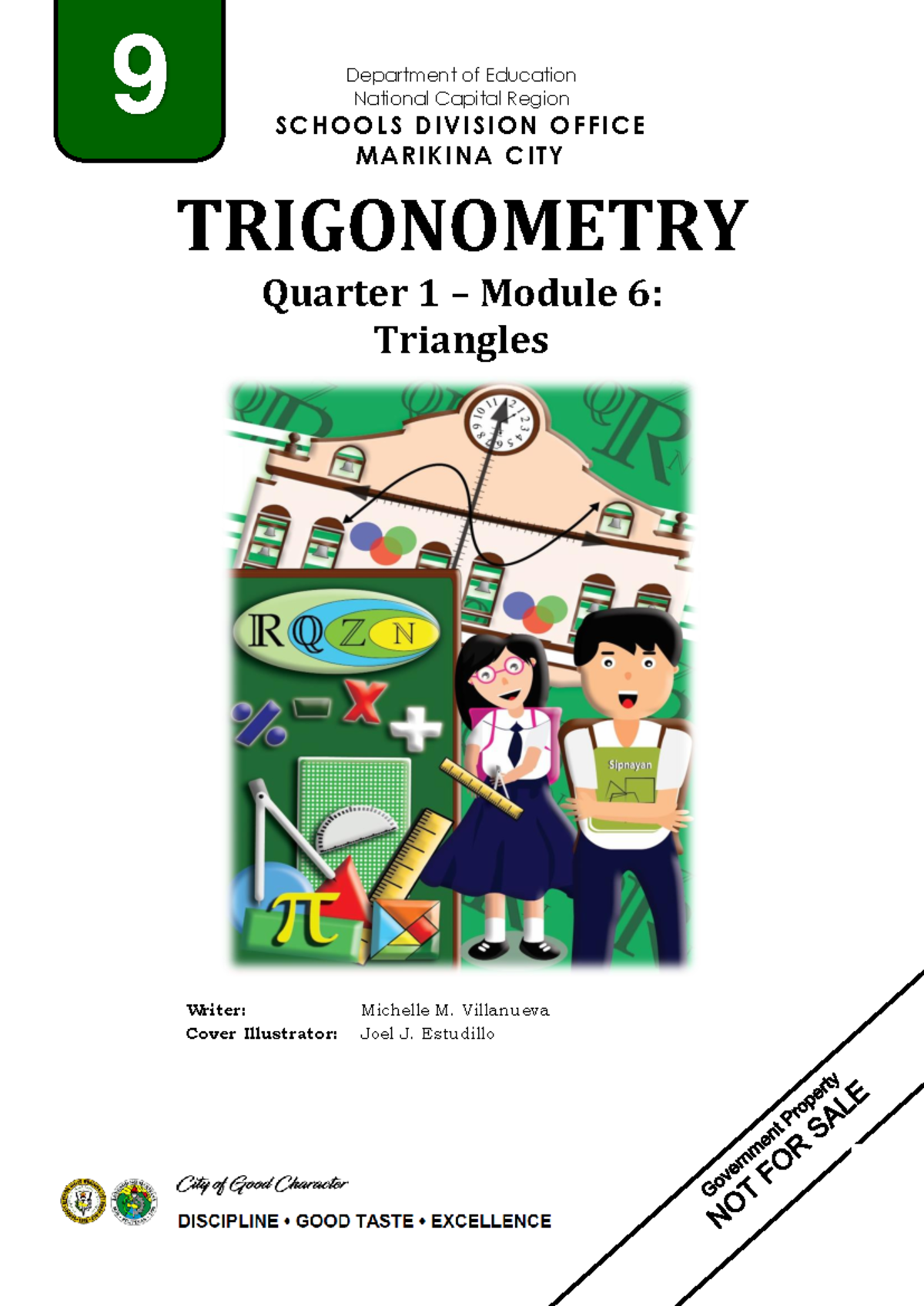 [ Trigonometry 09] Q1 Module 6 - Writer: Michelle M. Villanueva Cover ...