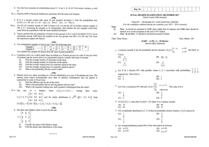 PQTU2 - PQT Unit 2 - 15 A fair die is tossed 720 times. Use Tchebycheff inequality to find a ...