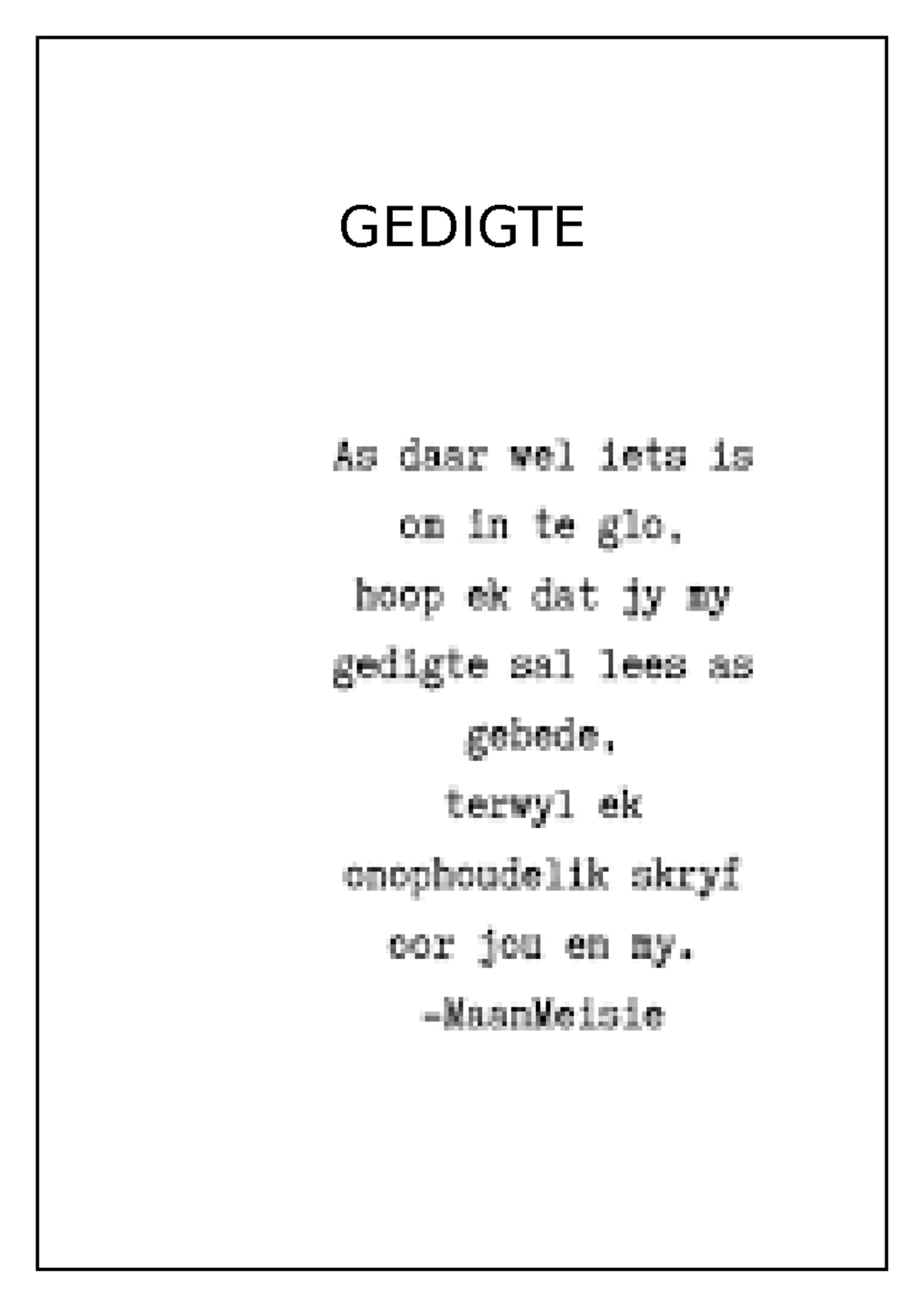 Afrikaans Gedigte opsommings - GEDIGTE SKOENLAPPER GESTORWE PLANEET ...