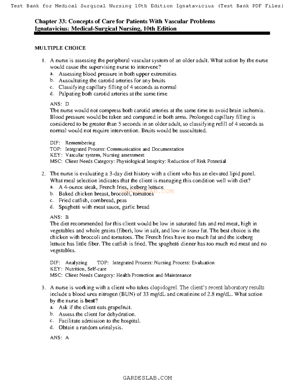 Chapter 33 notes - G R A D E S L A B. C O M Chapter 33: Concepts of ...