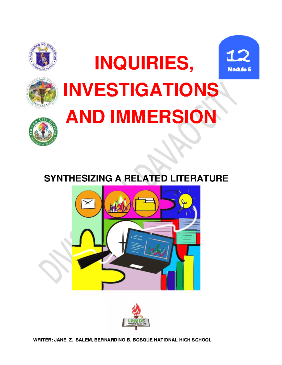 5-3Is Synthesizing-RRL - INQUIRIES, INVESTIGATIONS AND IMMERSION ...