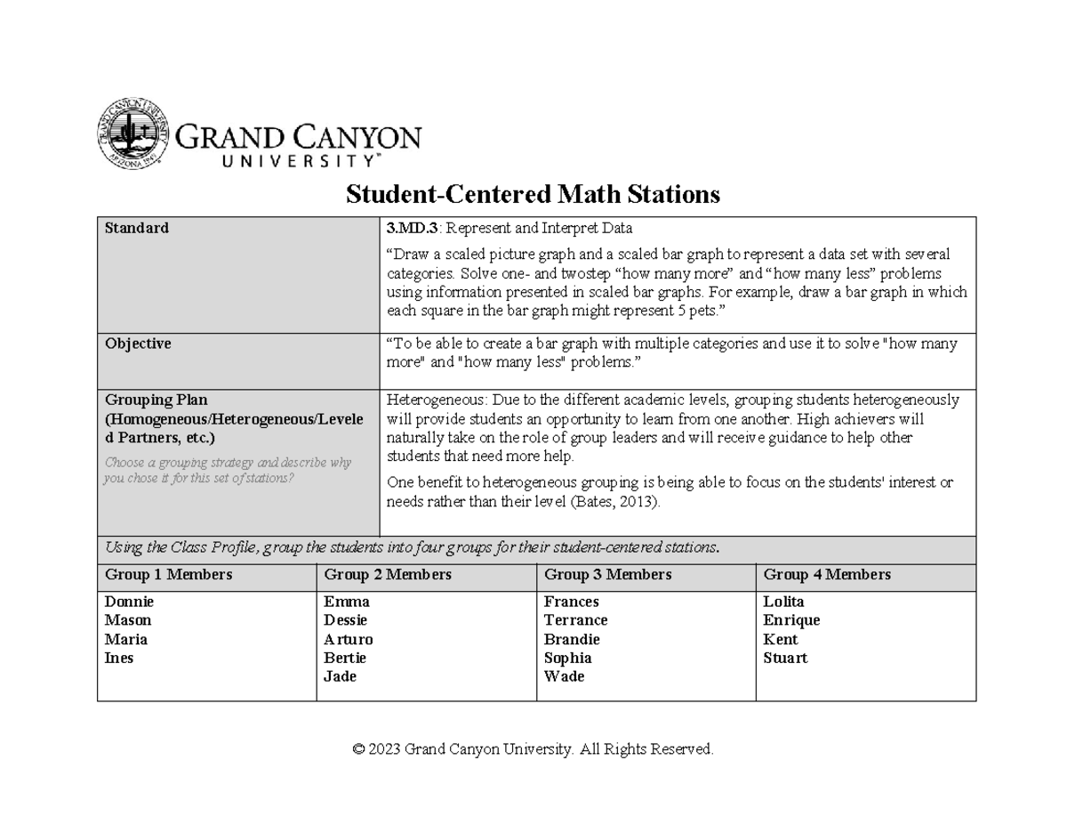 ELM 560 T4 Student Centered Math Stations - Student-Centered Math ...