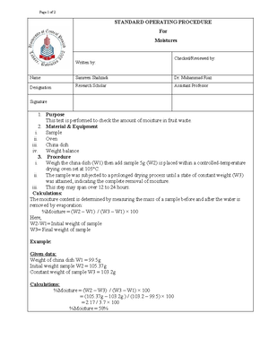 SOP for total nitrogen analysis - STANDARD OPERATING PROCEDURE For ...