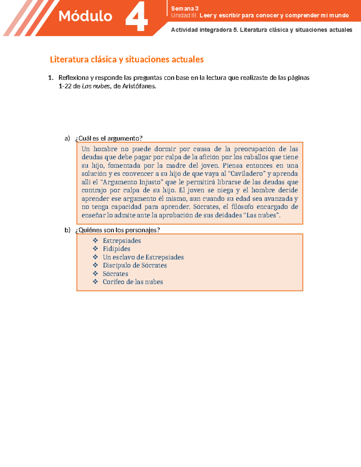 Prepaen Linea SEP M04S3AI5 - Unidad III. Leer y escribir para conocer y ...