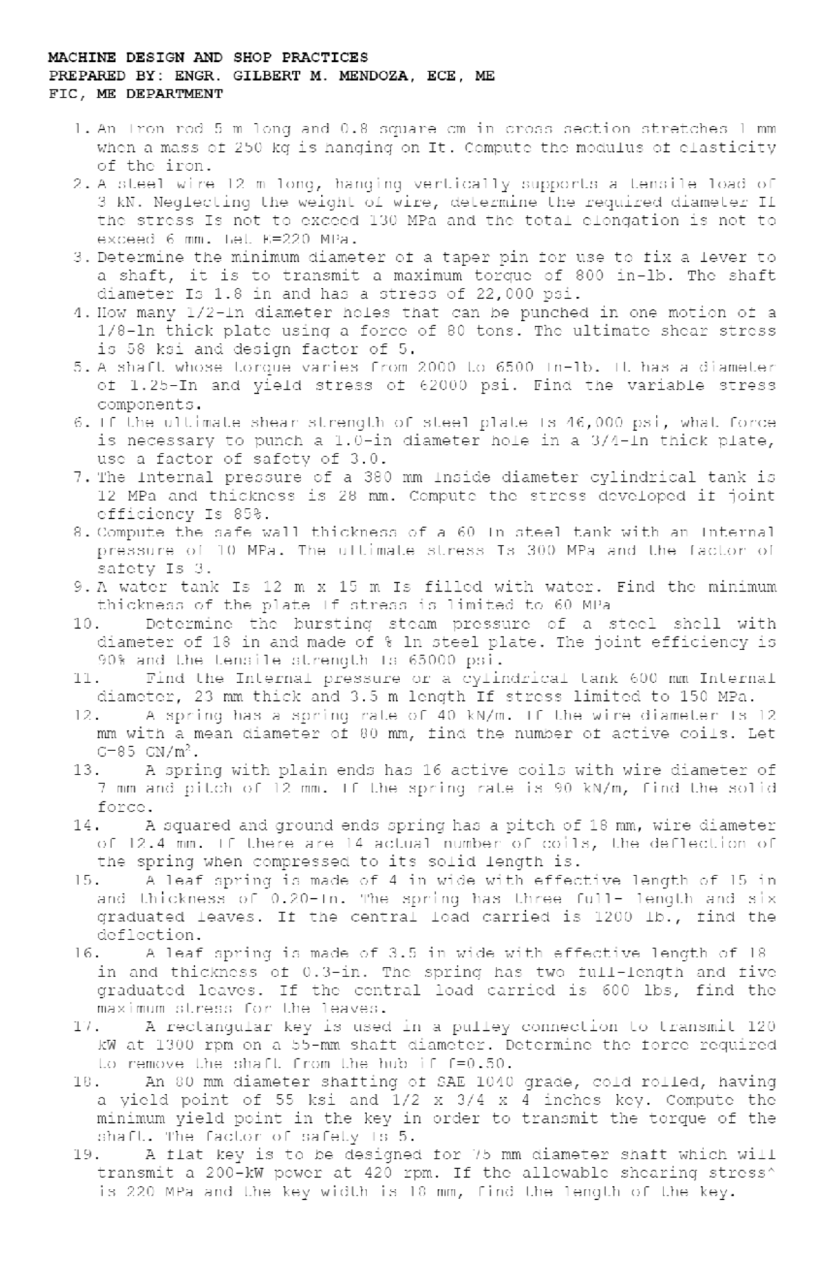 Machine Design EXAM.pdf - Pdfcoffee - Mechanical Engineering - Studocu