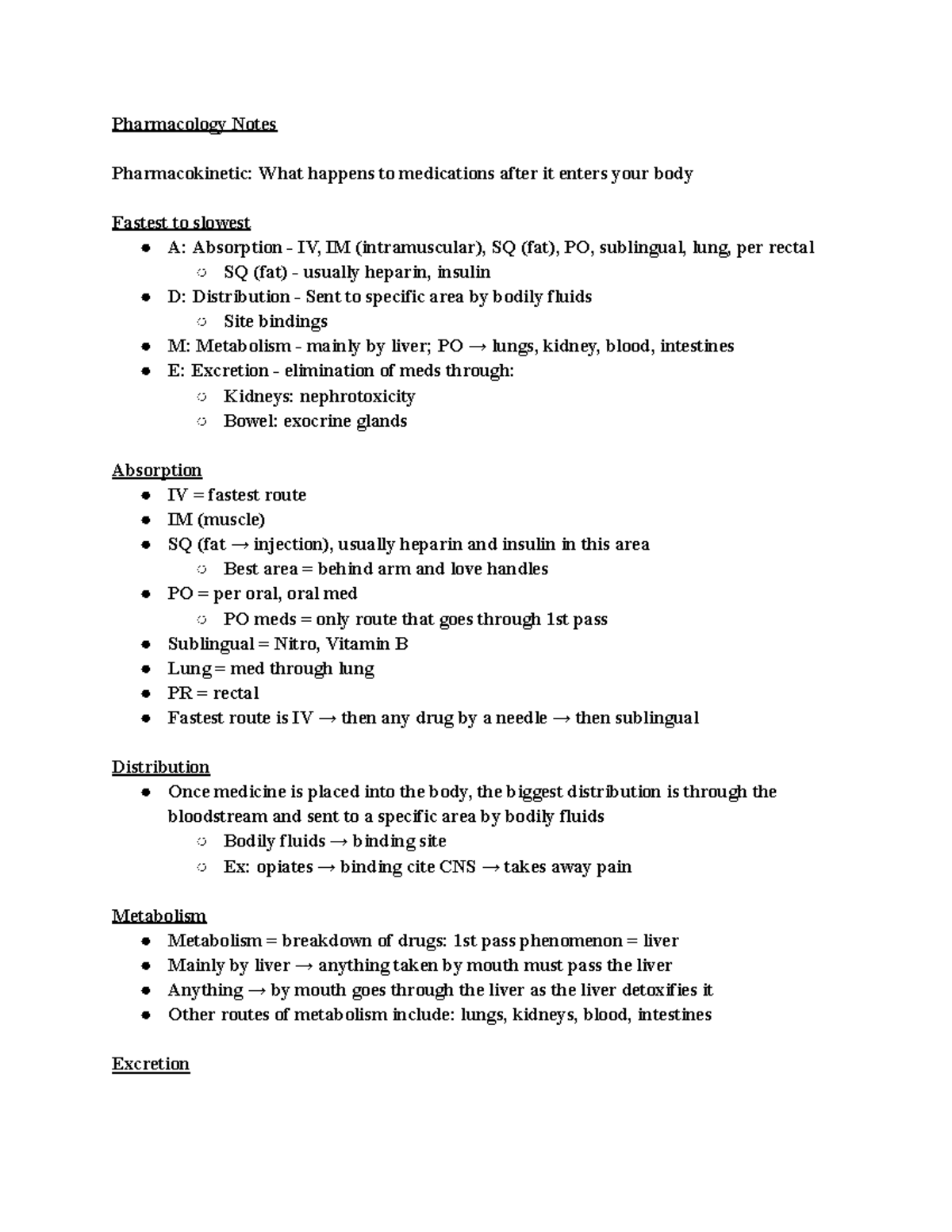 Pharmacokinetics-dynamics - Pharmacology Notes Pharmacokinetic: What ...