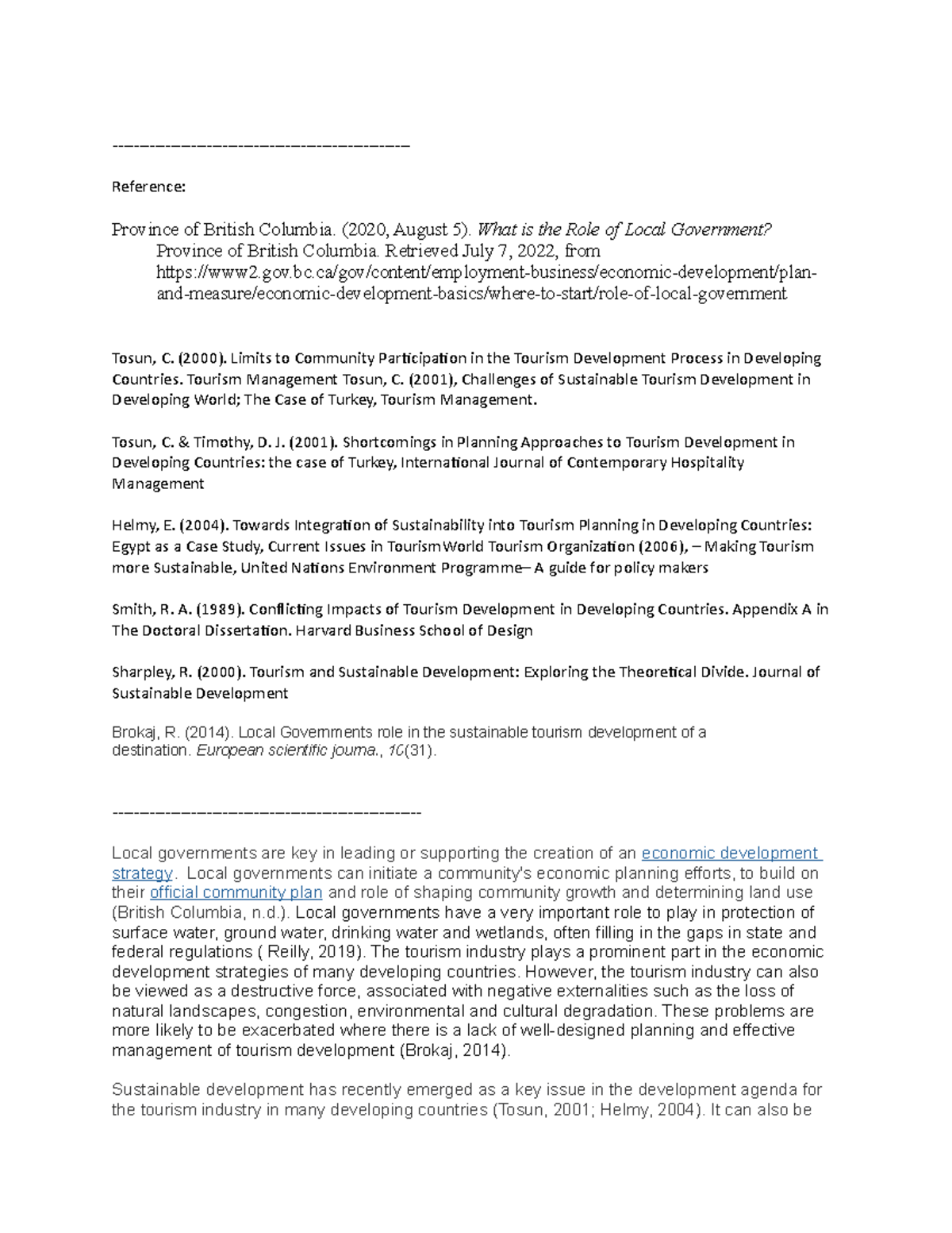 Rrl draft - Please give as much additional information as possible. - Reference: Province of ...