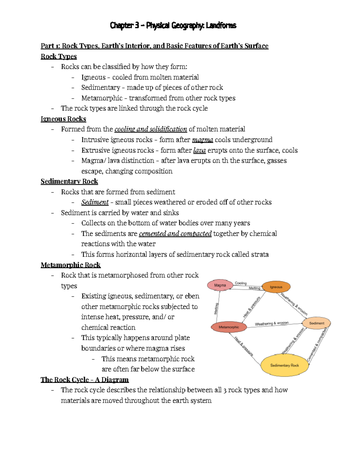 Chapter 3 - Physical Geography Landforms - Chapter 3 - Physical ...