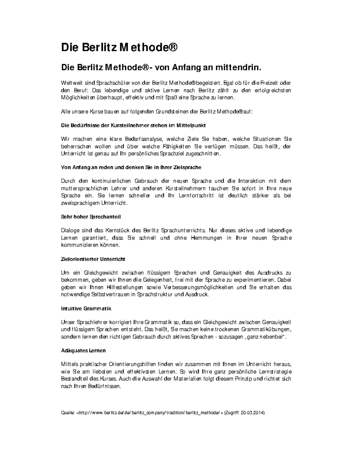 Die Berlitz Methode - instruções do método - Die Berlitz Methode® Die ...
