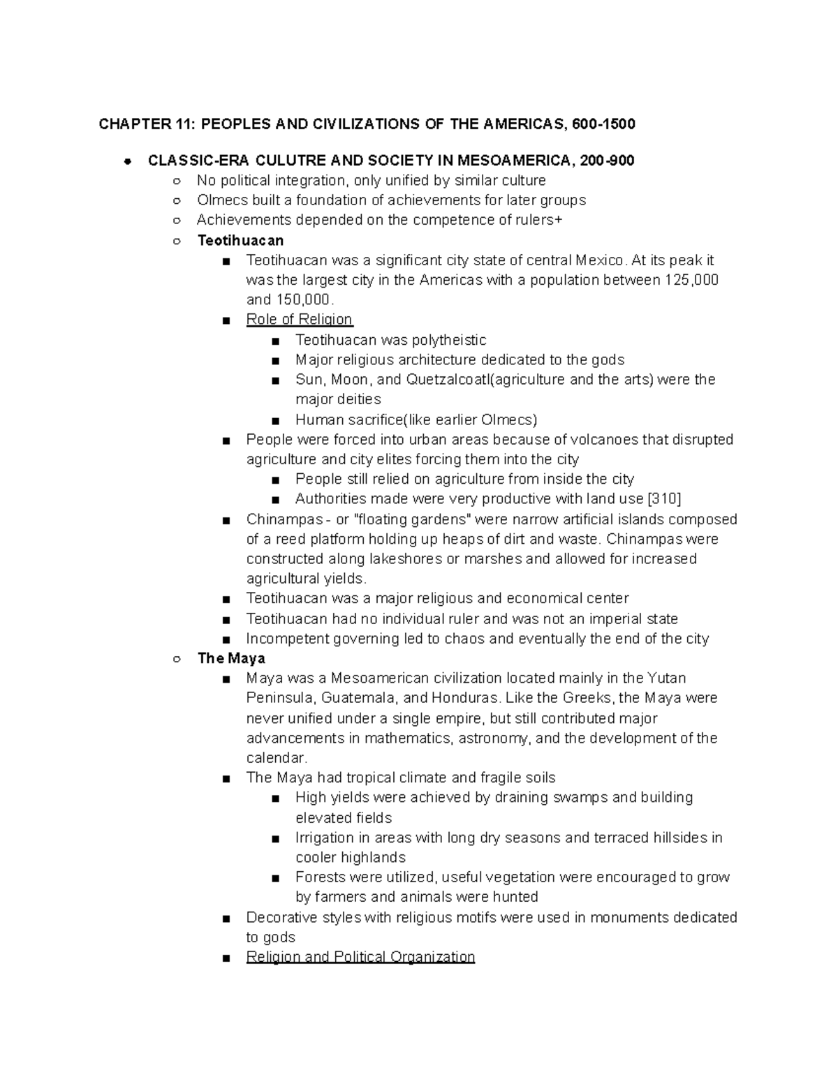 Classic-ERA Culutre AND Society IN Mesoamerica, 200-900 - CHAPTER 11 ...