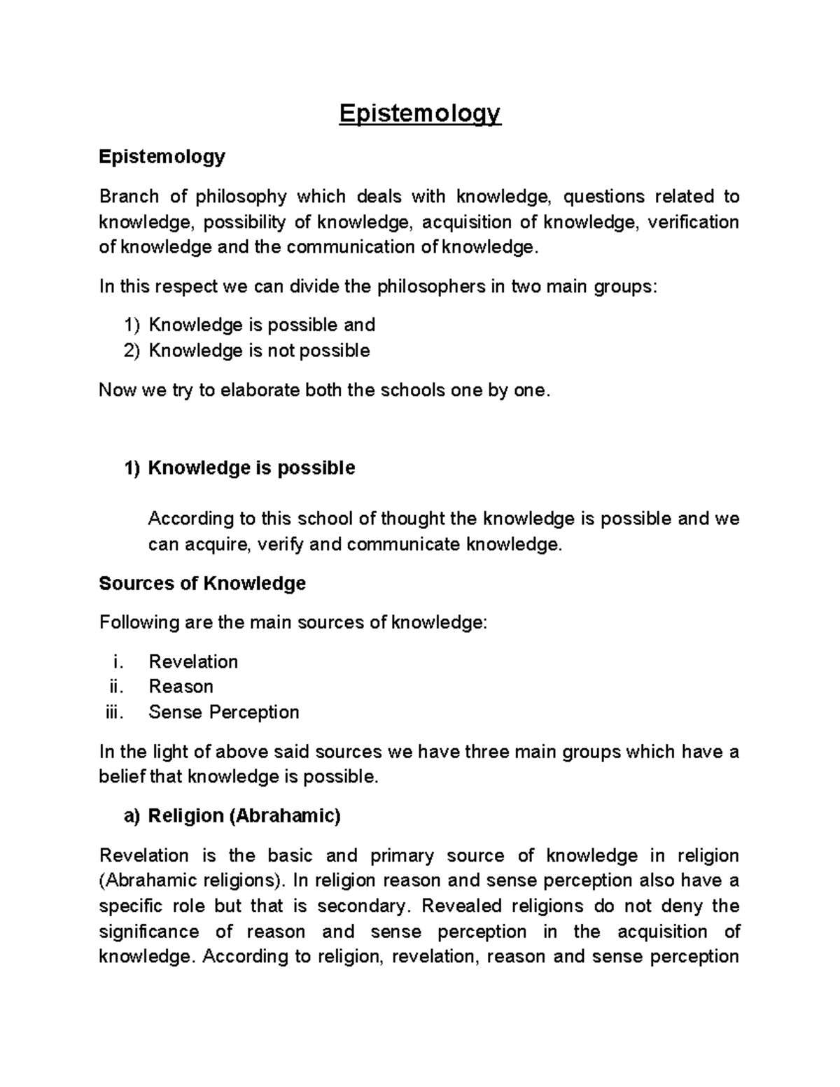 PHIL604-Epistemology-amp-Axiology 155020 - Epistemology Epistemology ...