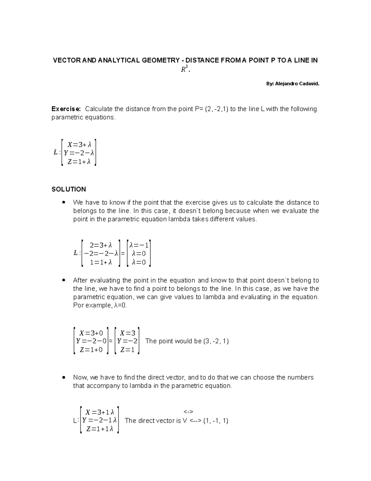Vector AND Analytical Geometry - VECTOR AND ANALYTICAL GEOMETRY ...