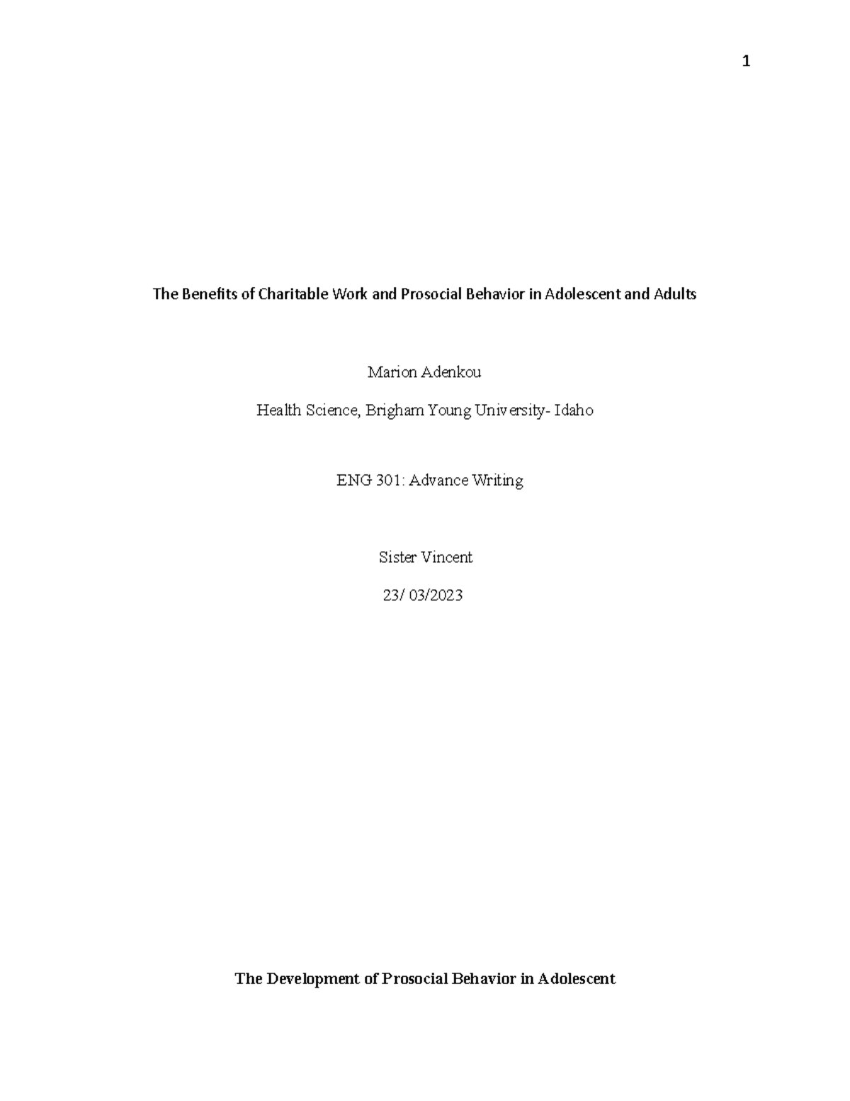 Eng301 document apa Format Guide 01 (3) (7)-1 - The Benefits of ...