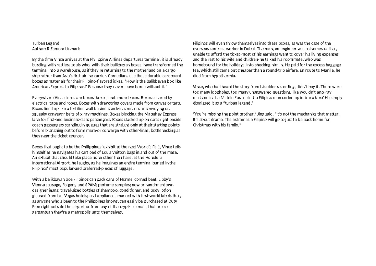 Turban-Legend - Turban legend story - Turban Legend Author: R Zamora ...