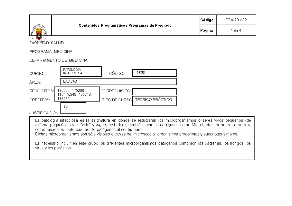 Contenido programatico (1) - Contenidos Programáticos Programas de ...