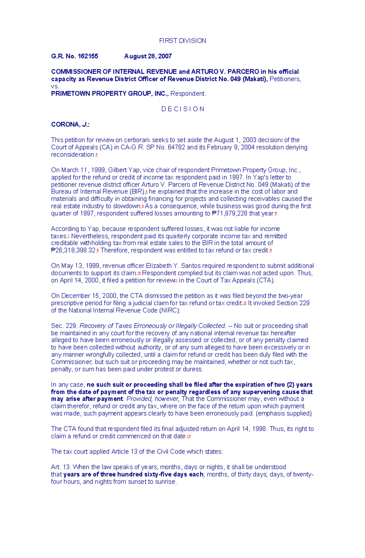 Article 13 of the Civil Code - FIRST DIVISION G. No. 162155 August 28 ...