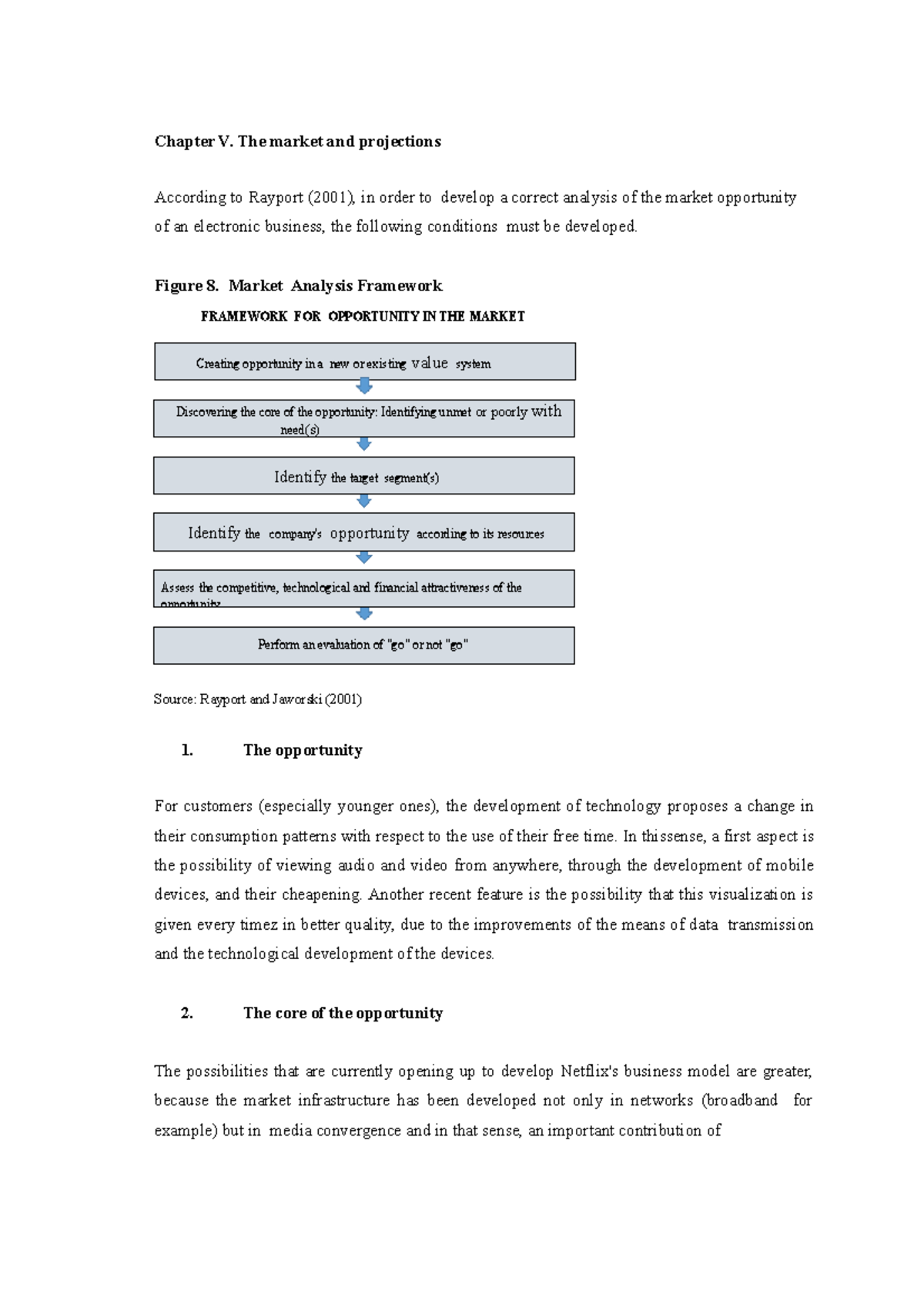 Netflix 02 - Chapter V. The market and projections According to Rayport ...