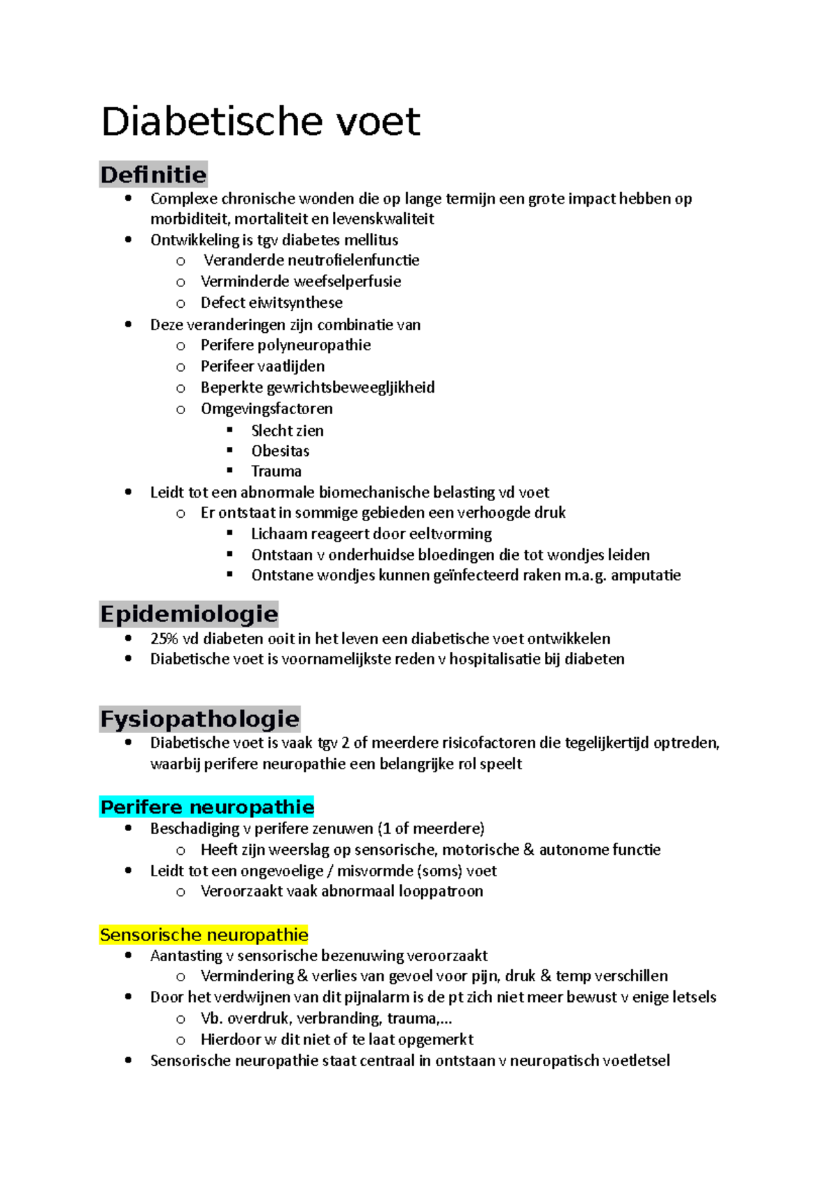 Diabetische voet - Diabetische voet Definitie Complexe chronische ...