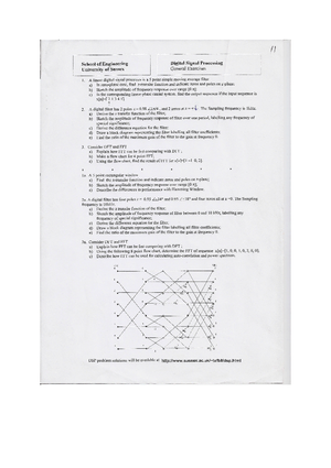 DSP2020 21 Sit Exam Paper Solution - Digital Signal Processing (H6100 ...