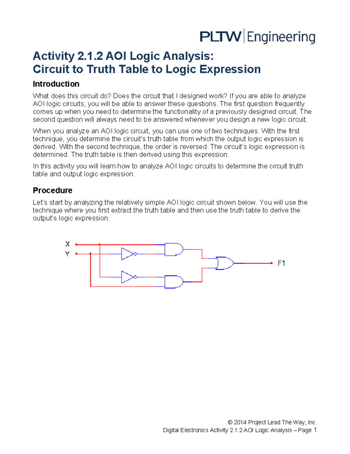2.1.2.A AOILogic Analysis - Activity 2.1 AOI Logic Analysis: Circuit to ...
