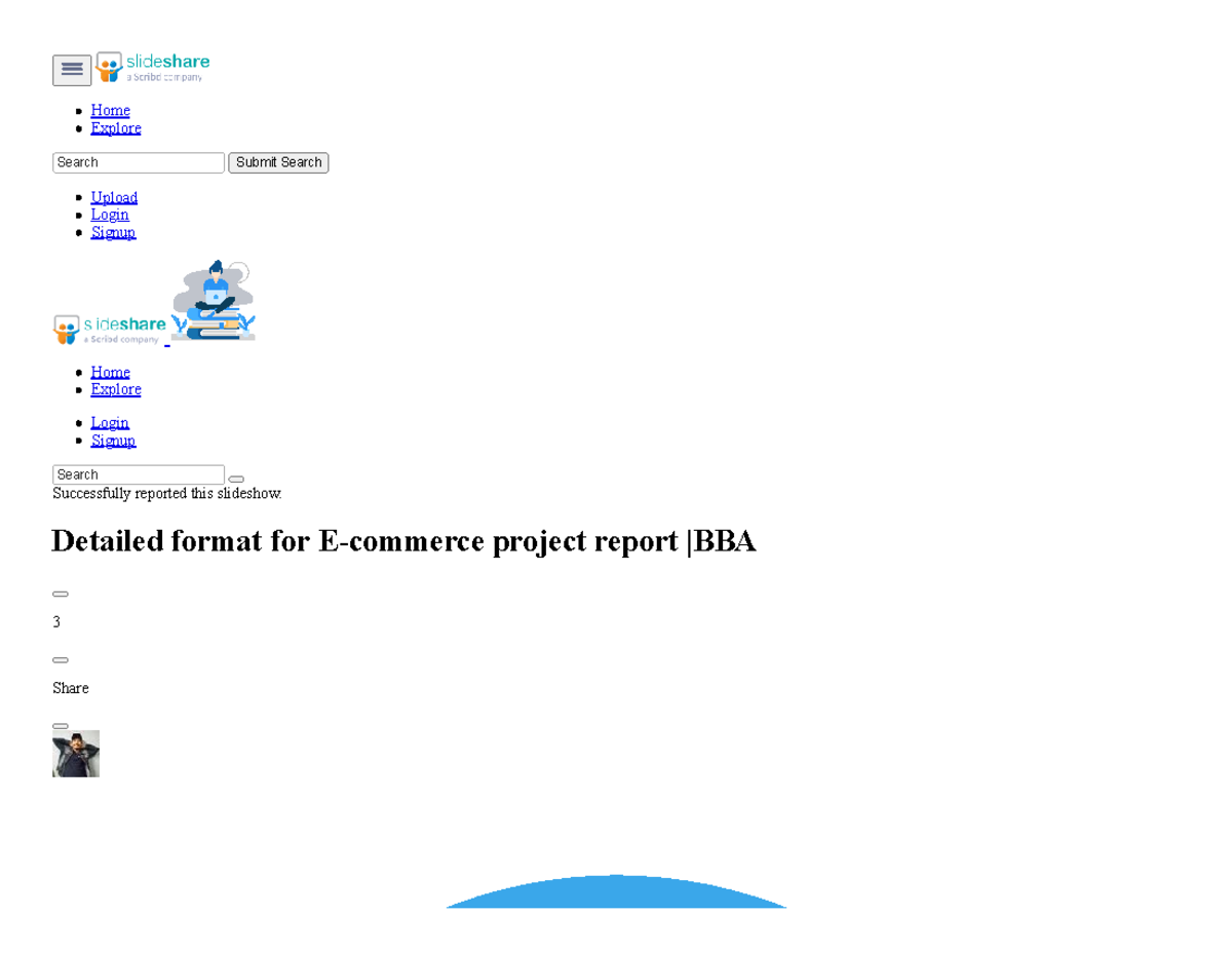 Detailed format for E-commerce project report BBA - Home Explore Search ...