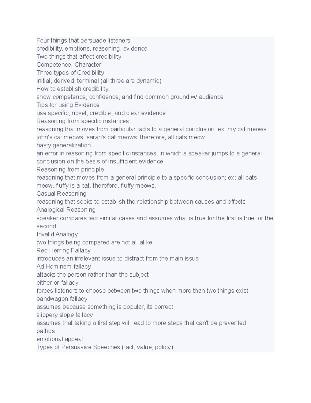 coms 101 lecture notes professor alban - Four things that persuade ...