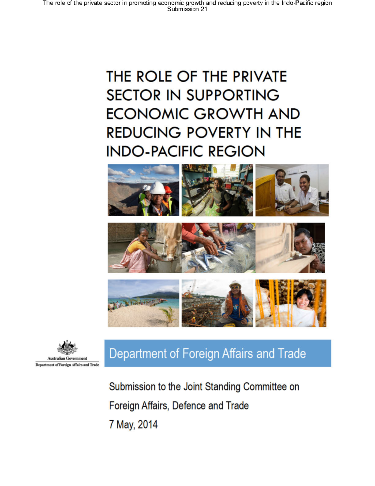 Sub 21 - Lecture notes 2 - The role of the private sector in supporting ...